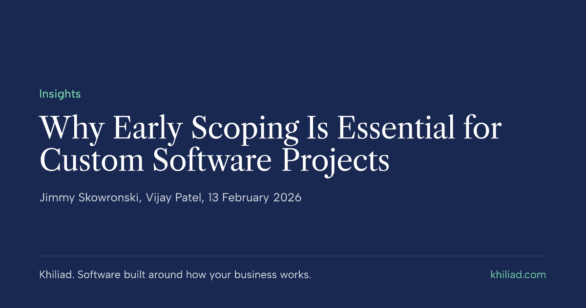 Why Early Scoping Is Essential for Custom Software Projects | Khiliad ...